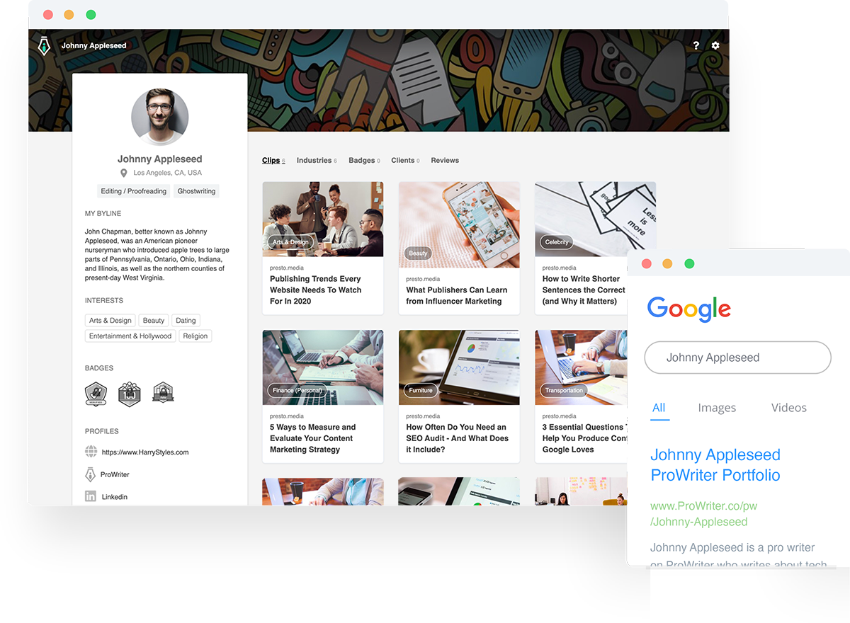 ProWriter | Writer Portfolio & Job Board to Attract New Clients